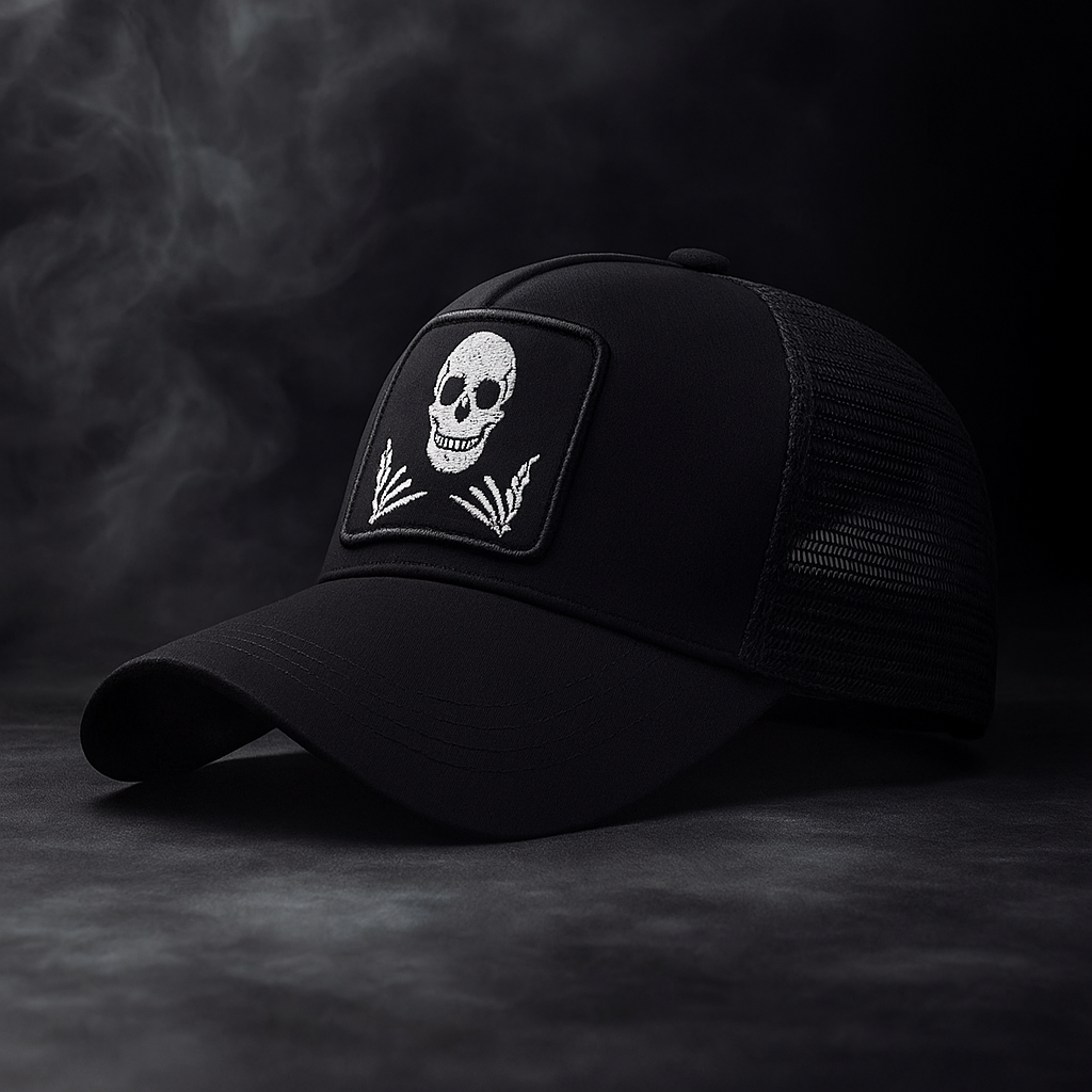 Faded Skull Trucker Hat – Evanston Marsh