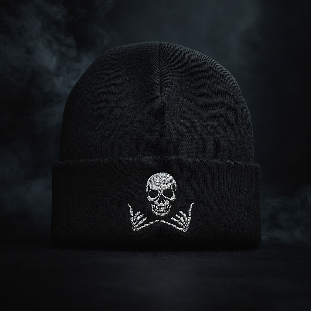 Faded Skull Beanie – Evanston Marsh